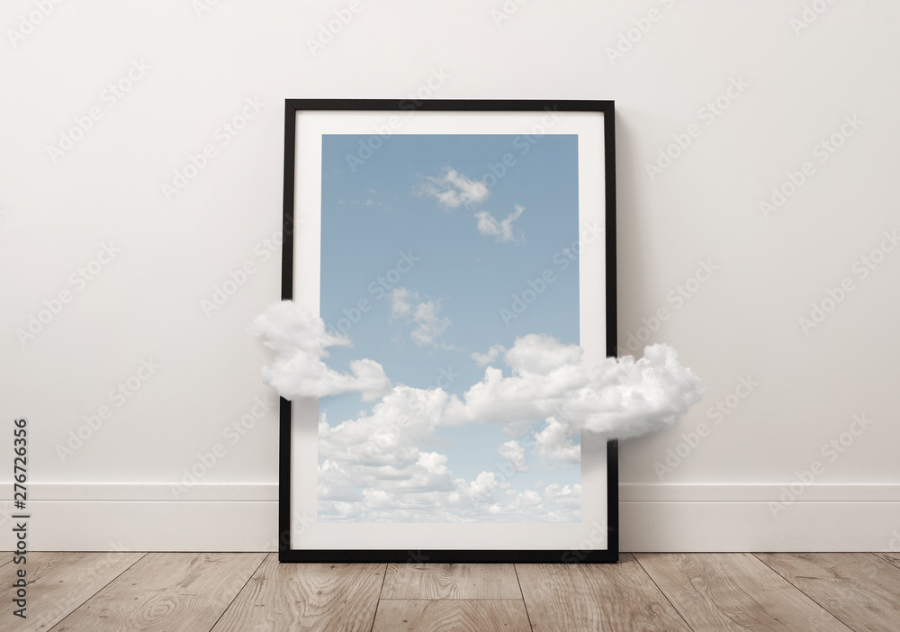 Abstract picture of the sky with clouds coming out of the frame Stock ...