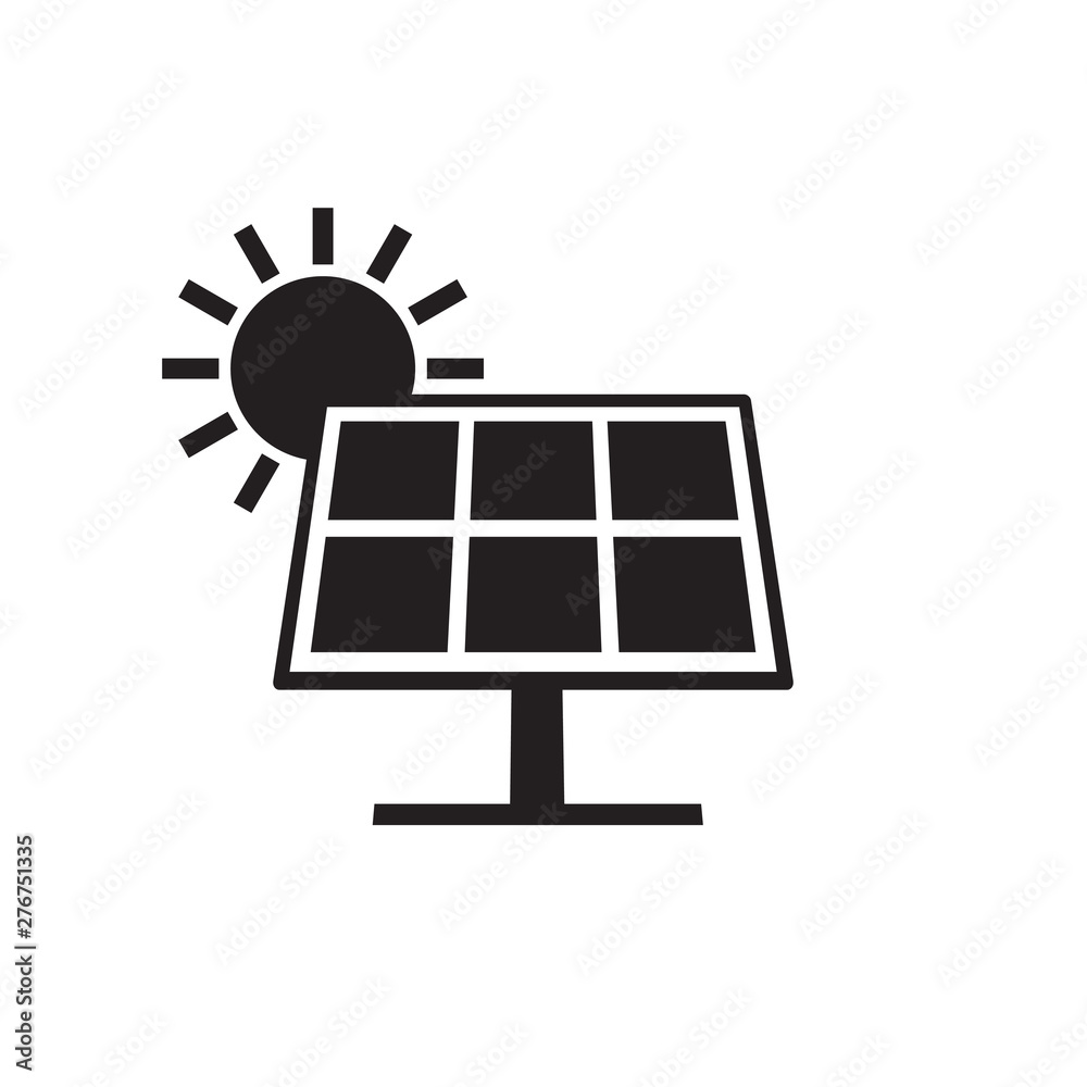 solar panels icon- vector illustration Stock Vector | Adobe Stock