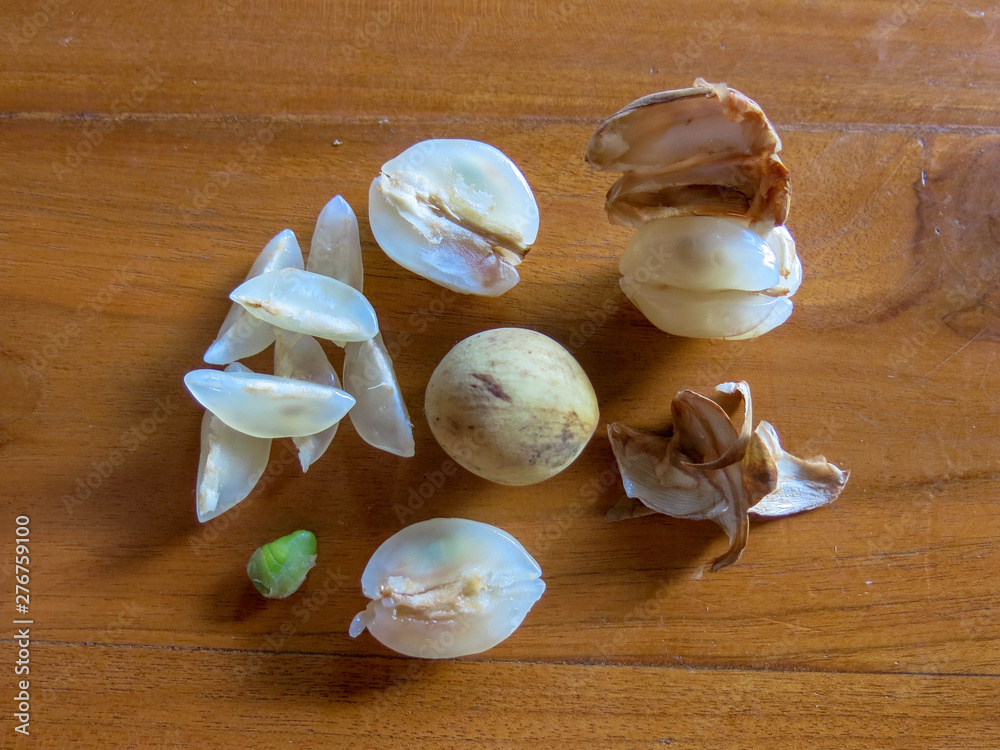 Tropical Fruit Ceroring. Round Fruit Duku with pulp of excellent taste ...