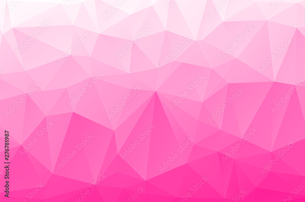 Pink Low poly crystal background. Polygon design pattern. pink colorful ...