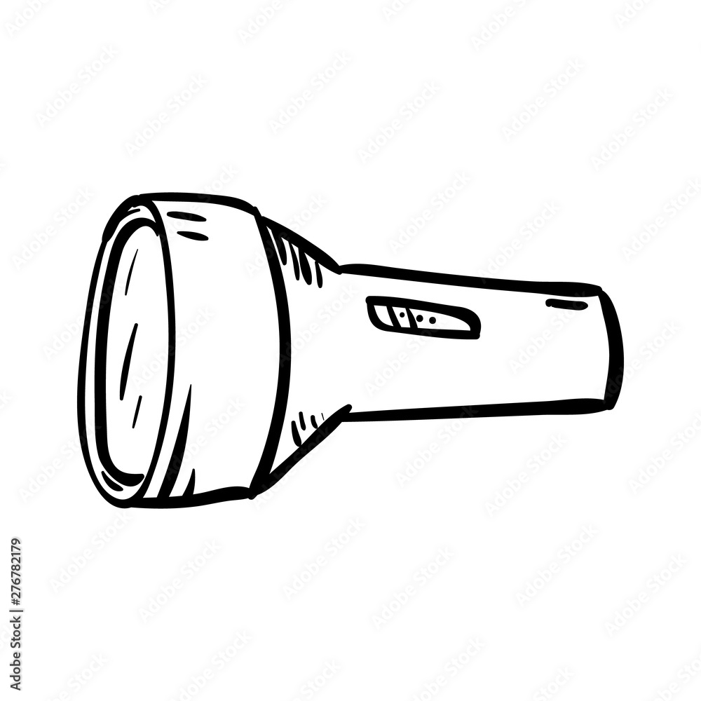 Flashlight Clipart Black And White
