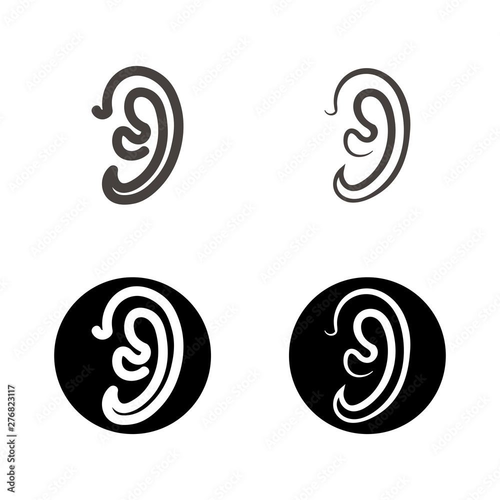 ear and diagnose health logo desain and vector Stock Vector | Adobe Stock