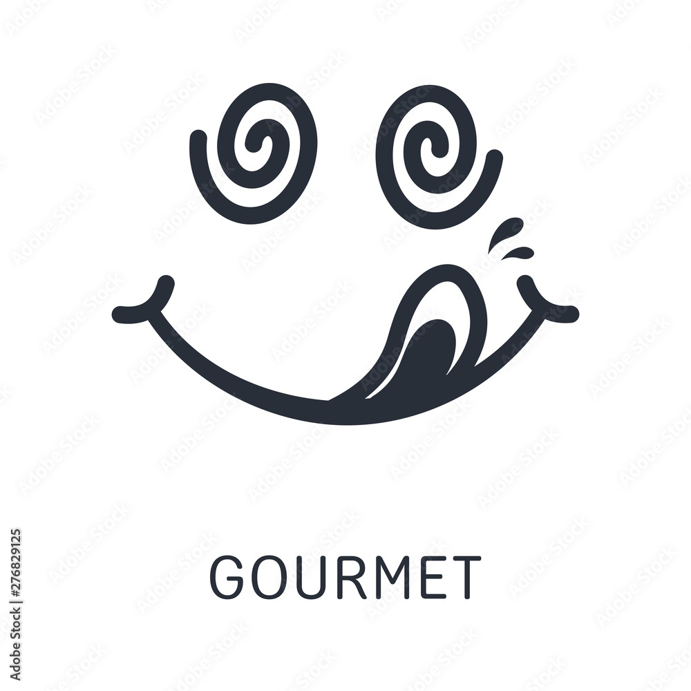 Gourmet . Vector icon, white background. Stock Vector | Adobe Stock
