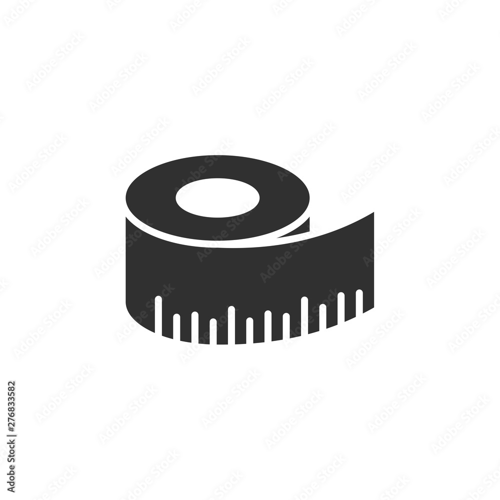 Tape measurement icon template black color editable. Tape measurement ...