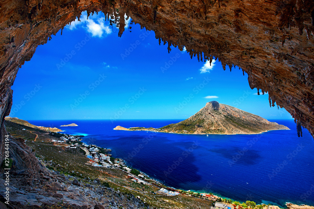The famous "Grande Grotta", one of the most popular climbing fields of ...