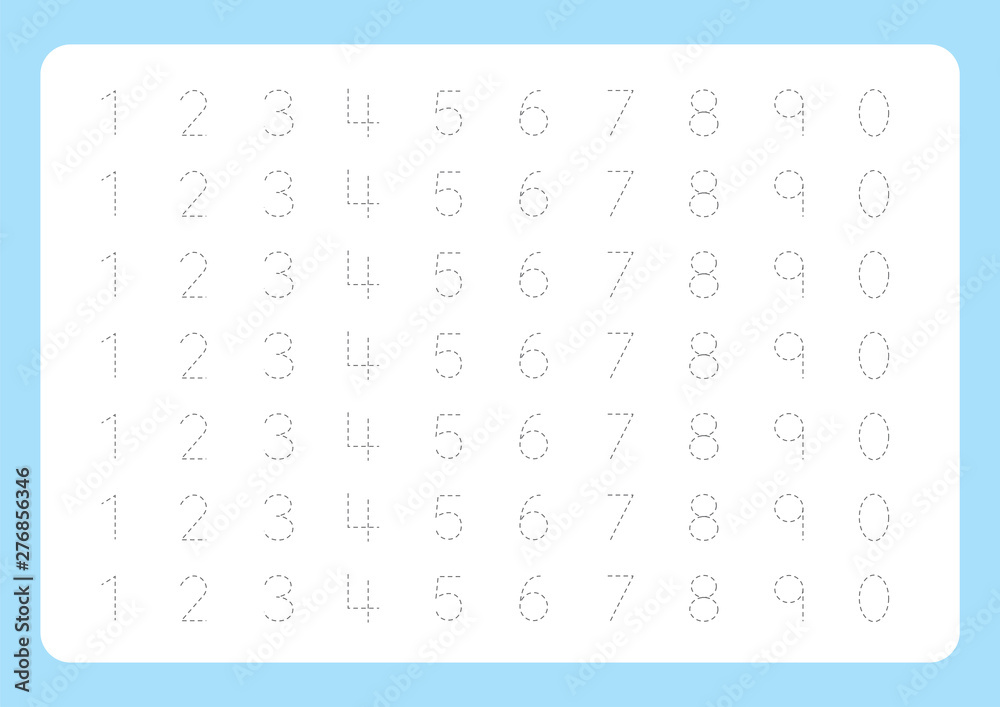 Free handwriting pages for writing numbers Learning numbers, Numbers ...