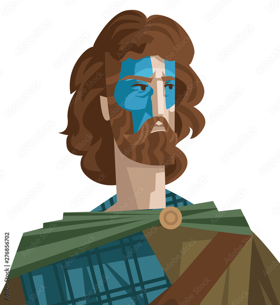 william wallace history scotland hero Stock Vector | Adobe Stock