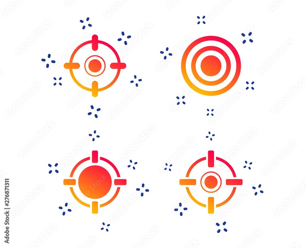 Crosshair icons. Target aim signs symbols. Weapon gun sights for ...