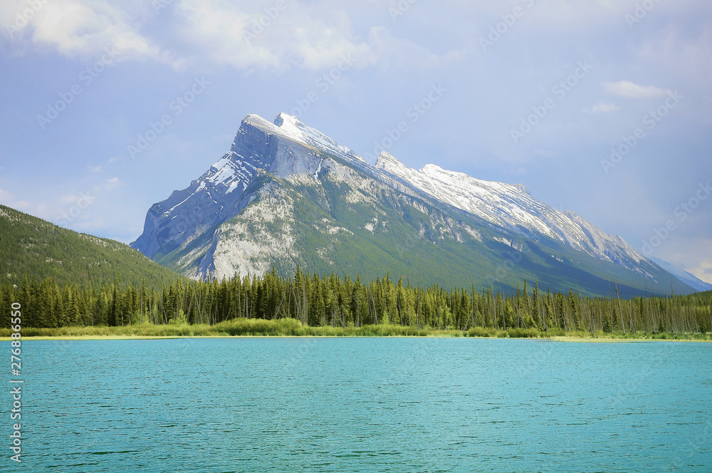 Rundle mountain and Vermilion Lakes. Banff National Park. Alberta ...