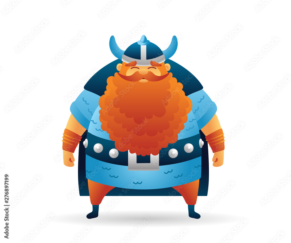 Cartoon viking cute character. Funny cartoon. Vector illustration ...