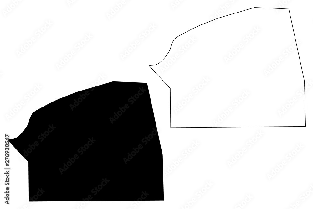 Bakool region (Federal Republic of Somalia, Horn of Africa) map vector ...