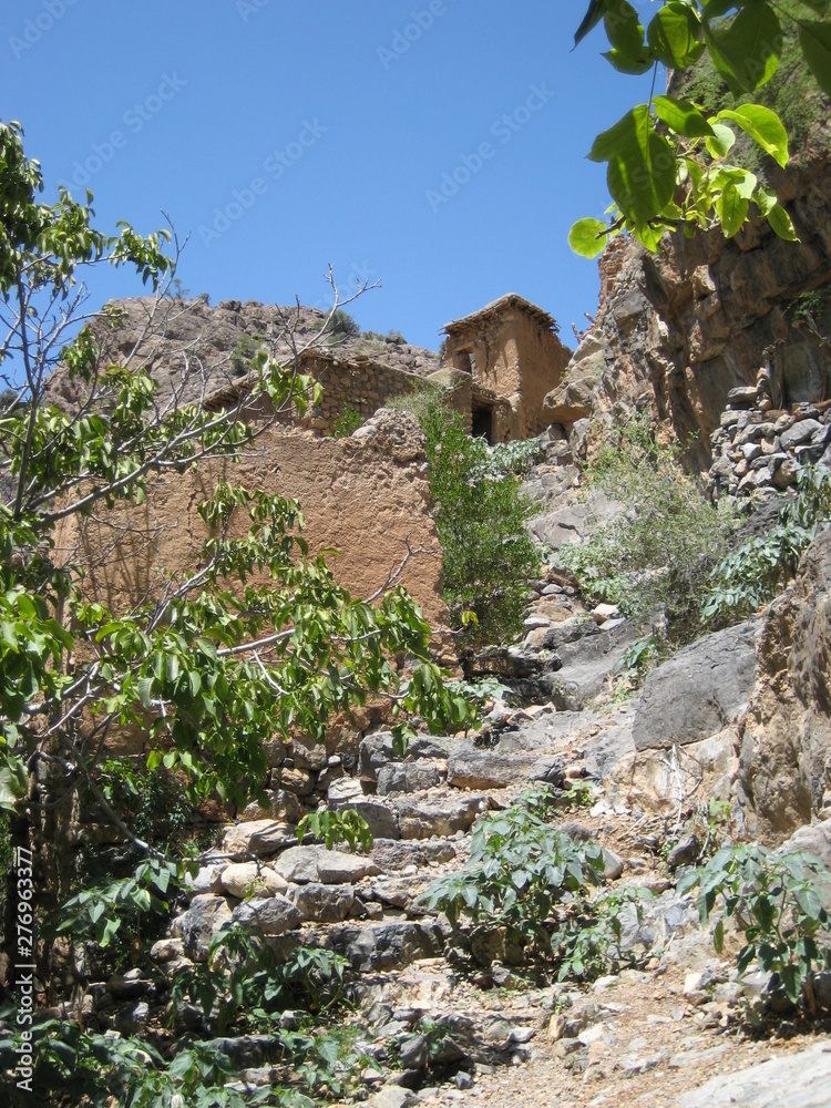 Middle East or Africa, picturesque bare mountain range and a large ...
