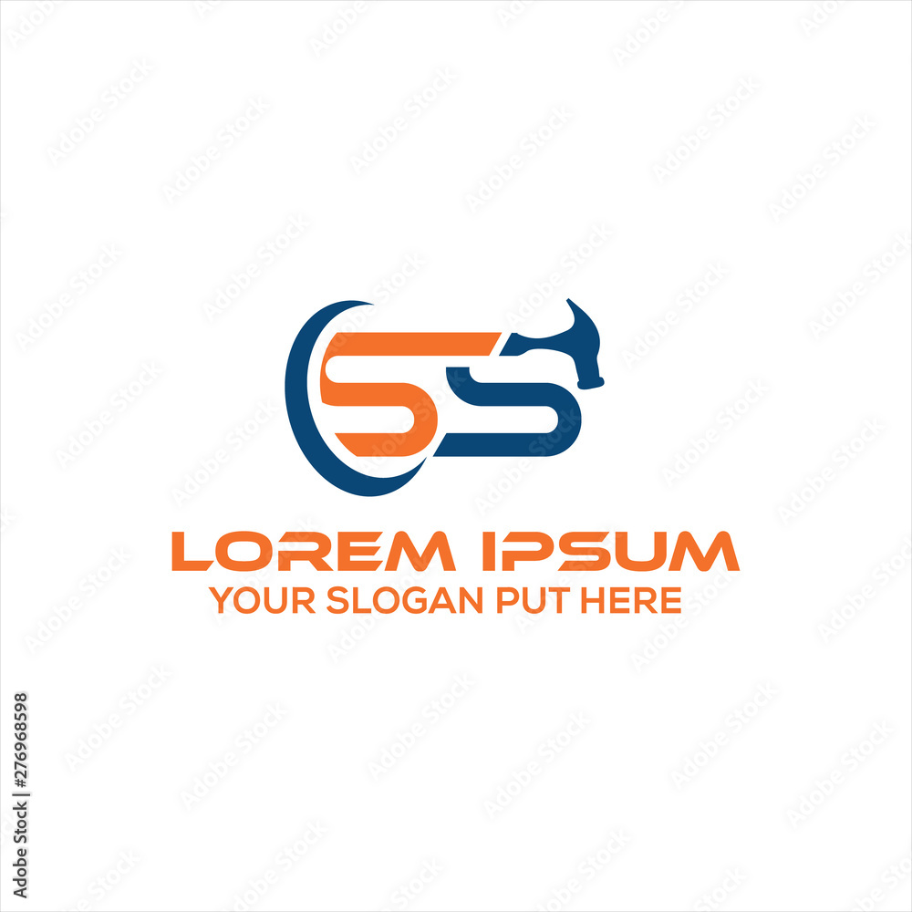 SS-FONT LOGO Stock Vector | Adobe Stock