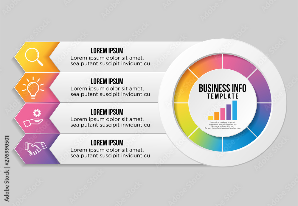 Vector Infographic Design Template with Options Steps and Marketing ...