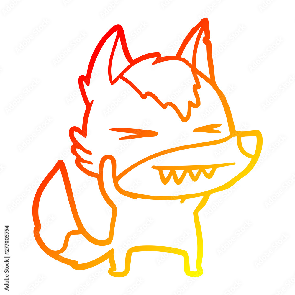 Angry Wolf Cartoon Drawing