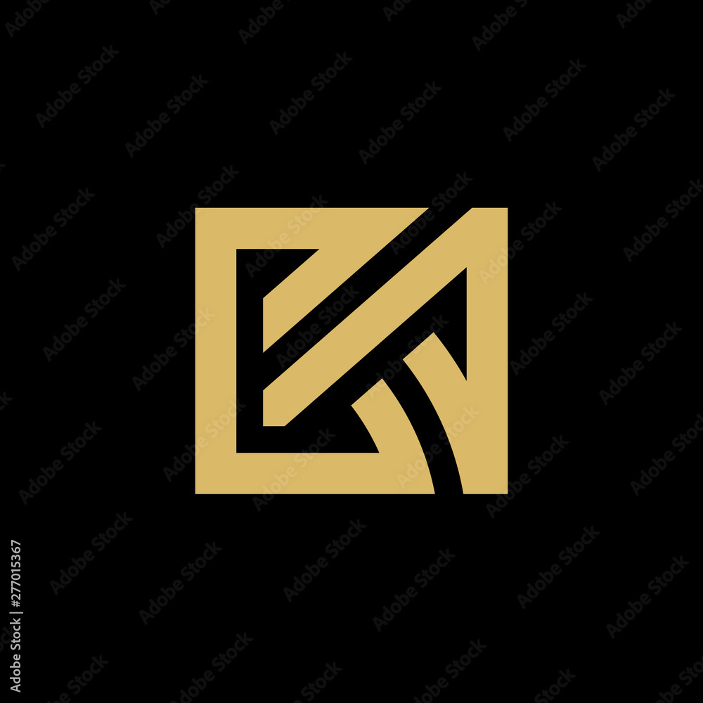 Modern and Minimal Square Shaped Letter CA, Initial Based Iconic Logo ...