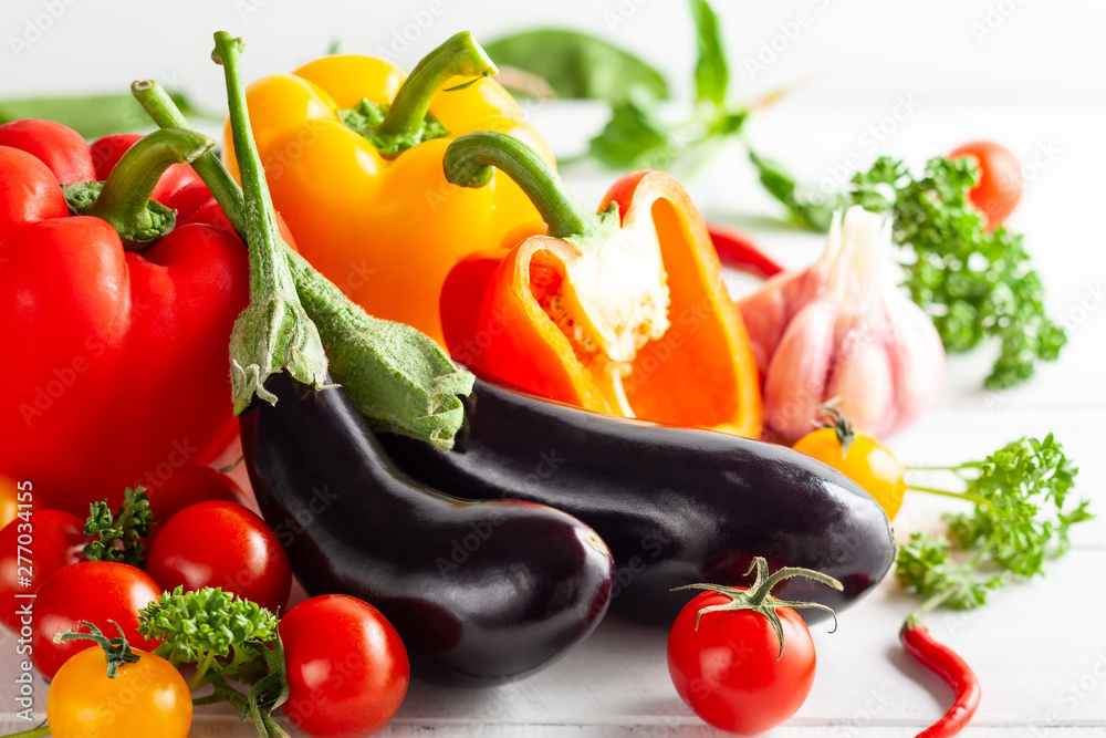 Various types of fresh vegetables Stock Photo | Adobe Stock