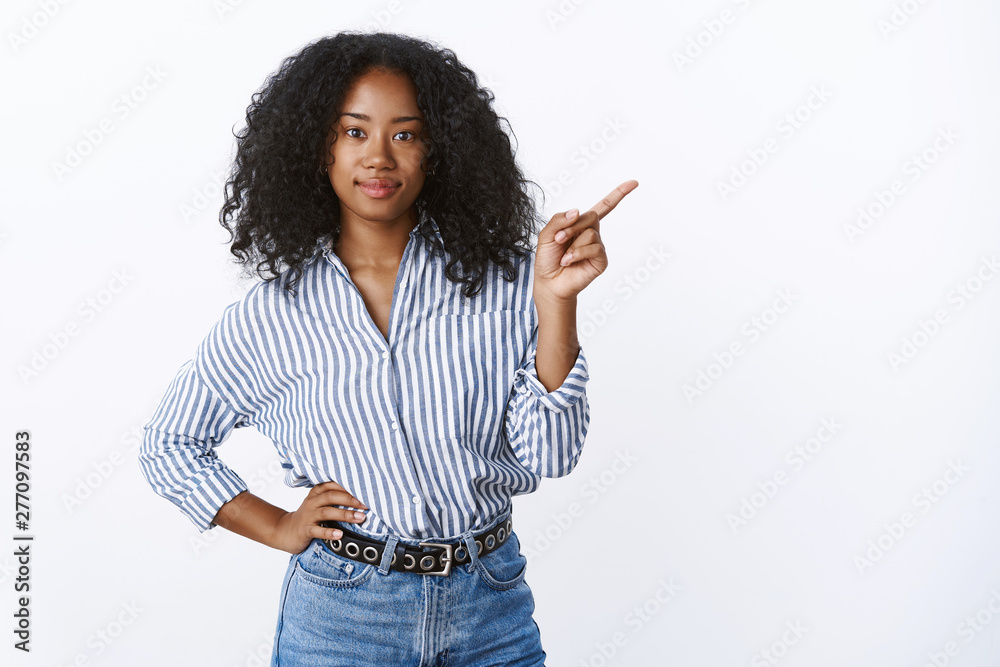 Woman Pointing Sideways