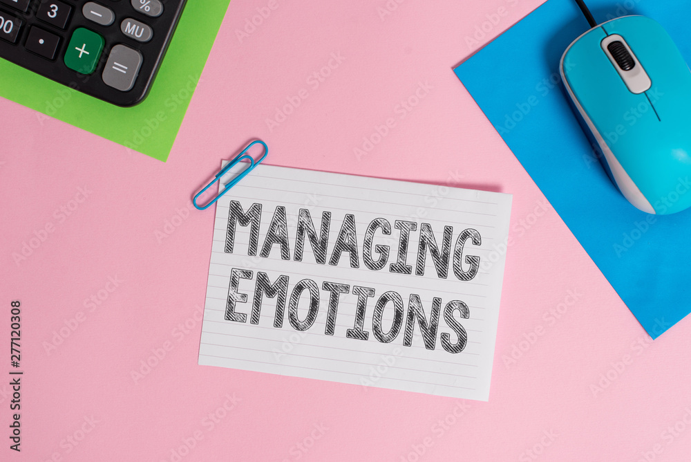 Foto de Conceptual hand writing showing Managing Emotions. Concept ... Foto de Conceptual hand writing showing Managing Emotions. Concept ...