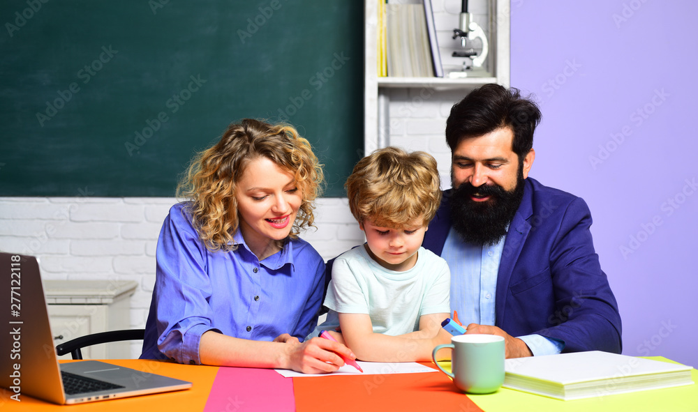 Happy family schooling together. Family educational rights and privacy ...