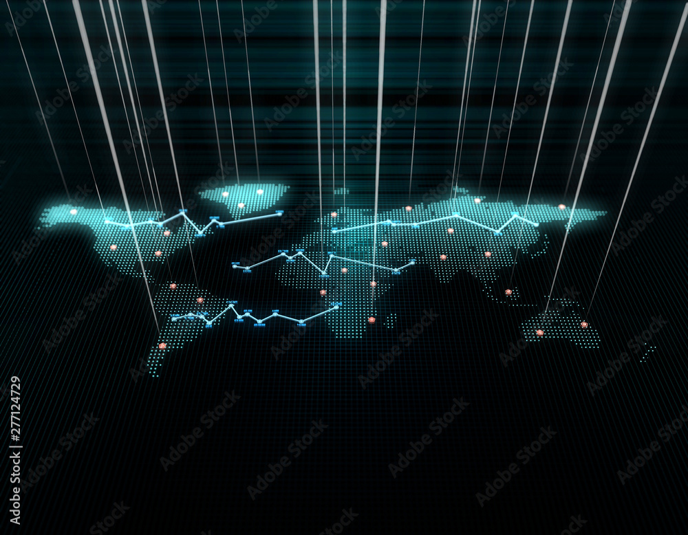 Financial stock market data, infographics and dynamic curves Stock ...