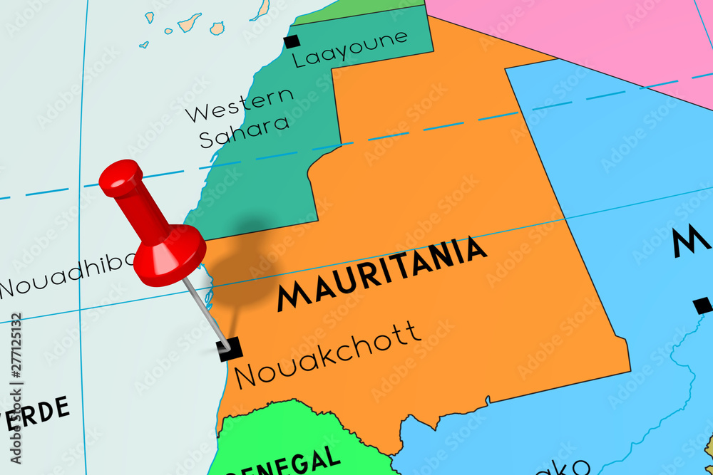 Political Map Of Mauritania