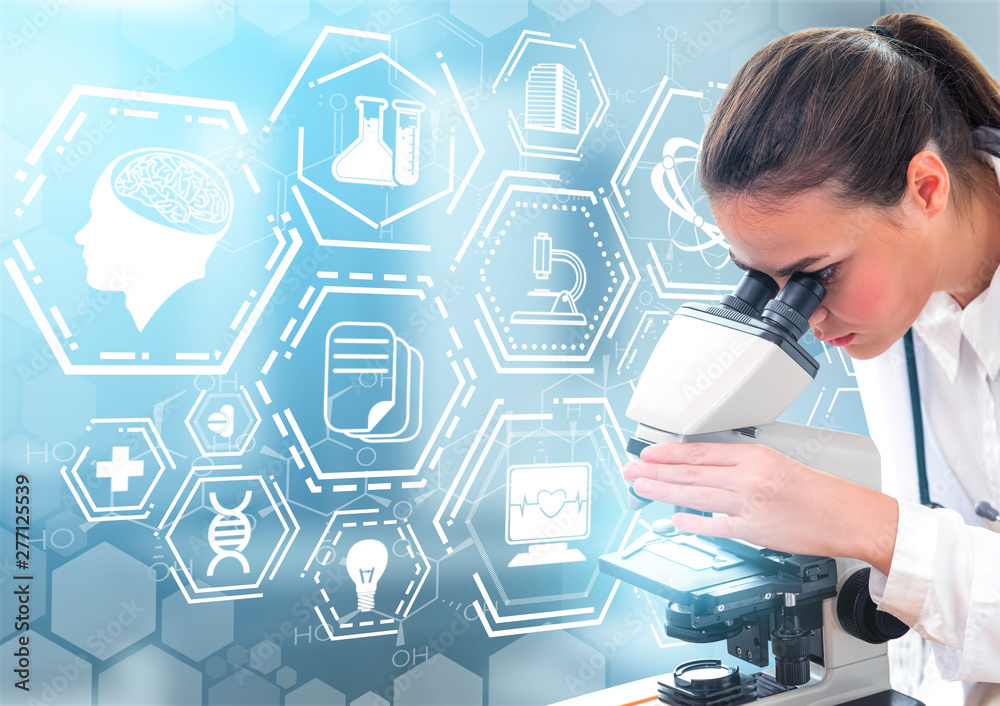 Medical Healthcare Research and Development Concept. Doctor in hospital ...