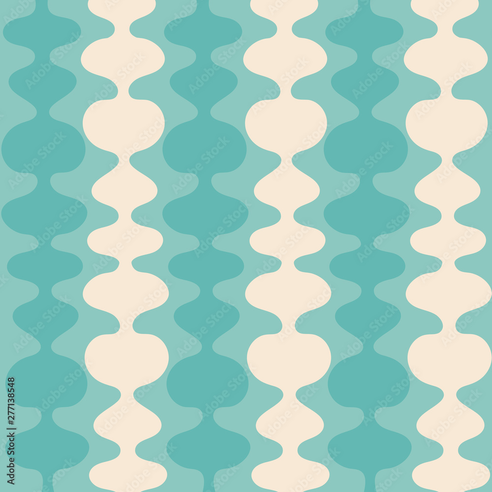 Retro 1950's Mod Shapes Blue Background Stock Illustration | Adobe Stock