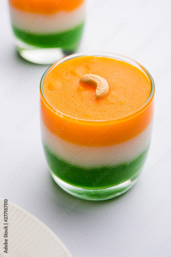 Tiranga / Tricolour sweet food made using indian flag colours and ...