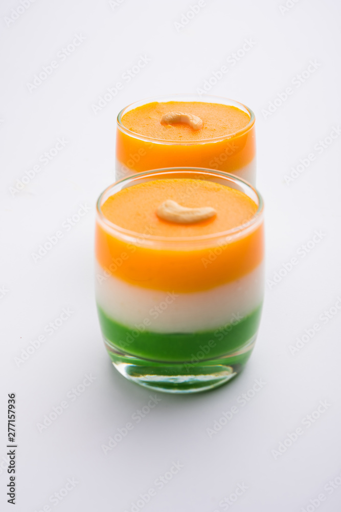 Tiranga / Tricolour sweet food made using indian flag colours and ...