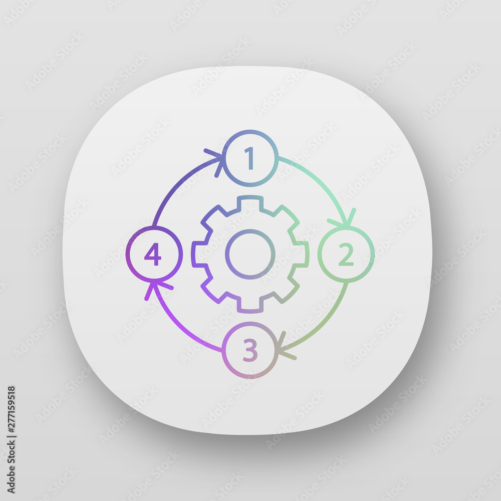 Process diagram app icon. PFD. Flowsheet. Process map. Deployment ...