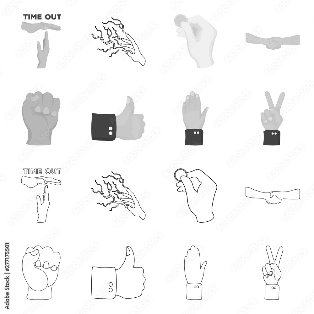 Vector Design Of Animated And Thumb Sign Collection Of Animated And