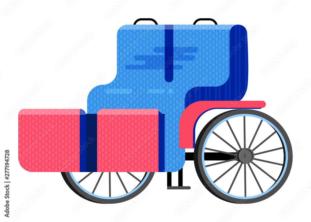 Carriage coach vector vintage transport with old wheels and antique ...