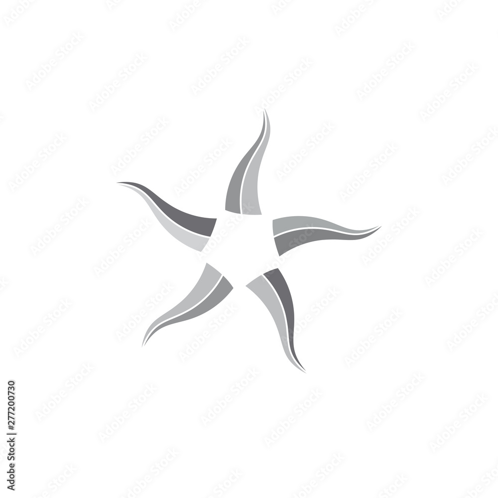 star curves motion logo vector Stock Vector | Adobe Stock