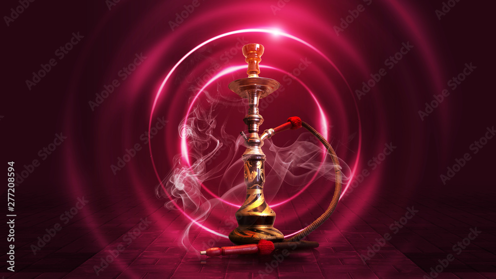 Hookah smoke on a dark abstract background. Background of empty scenes ...