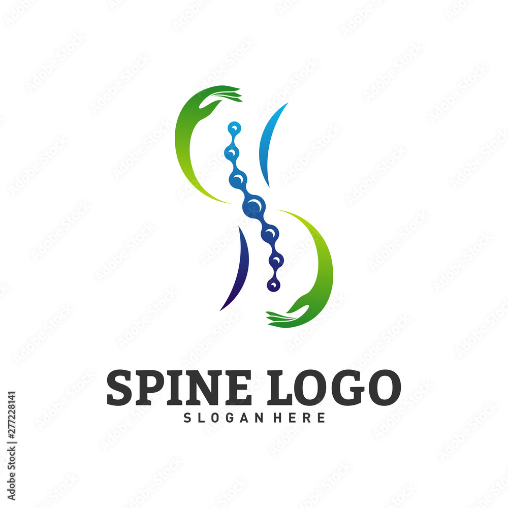 Spine Care logo design concept vector. Chiropractic logo template ...