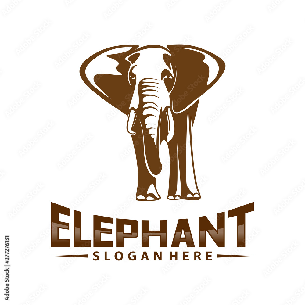 Elephant logo design vector. Animal logo template. Icon Symbol Stock ...