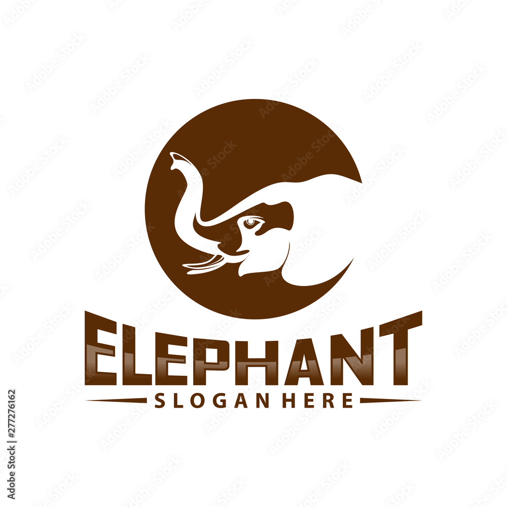 Elephant logo design vector. Animal logo template. Icon Symbol Stock ...