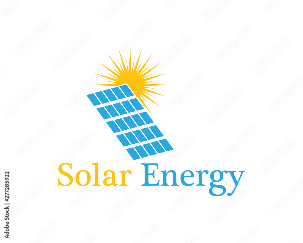 solar energy logo vector Stock Vector | Adobe Stock