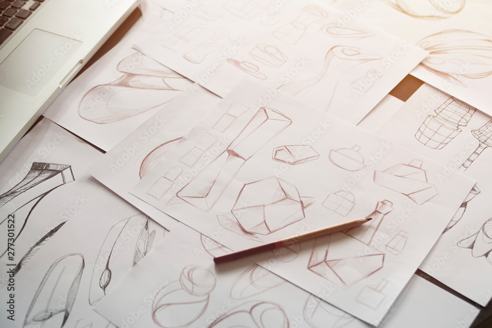 Production designer sketching Drawing Development Design product ...