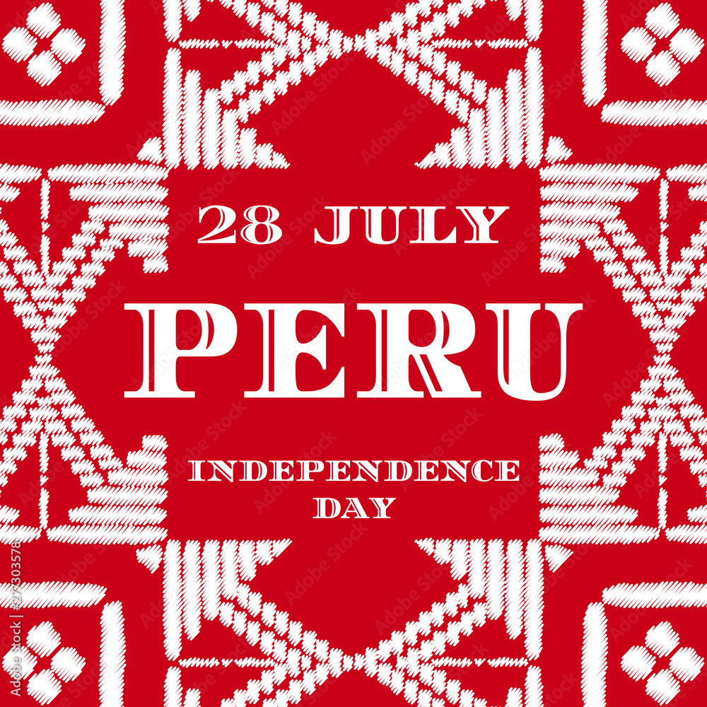 Vetor do Stock: Peru Independence day (Fiestas Patrias), 28 July ...
