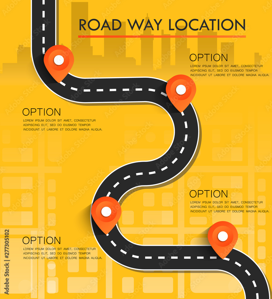 Street Map with navigation icons. Navigation concept. Vector ...