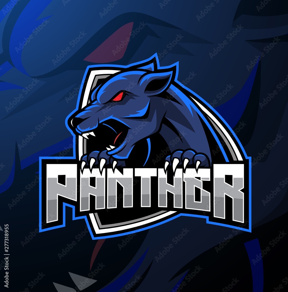 Angry panther mascot logo design Stock Vector | Adobe Stock
