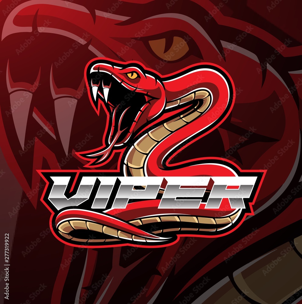 Red Viper Snake Logo