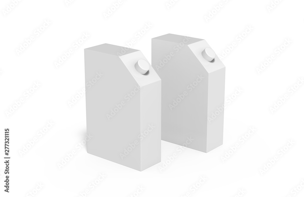 Corrugated tea flask box mock up template on isolated white background ...