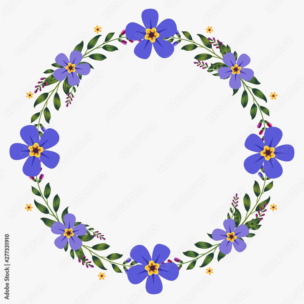 Floral greeting card and invitation template for wedding or birthday ...