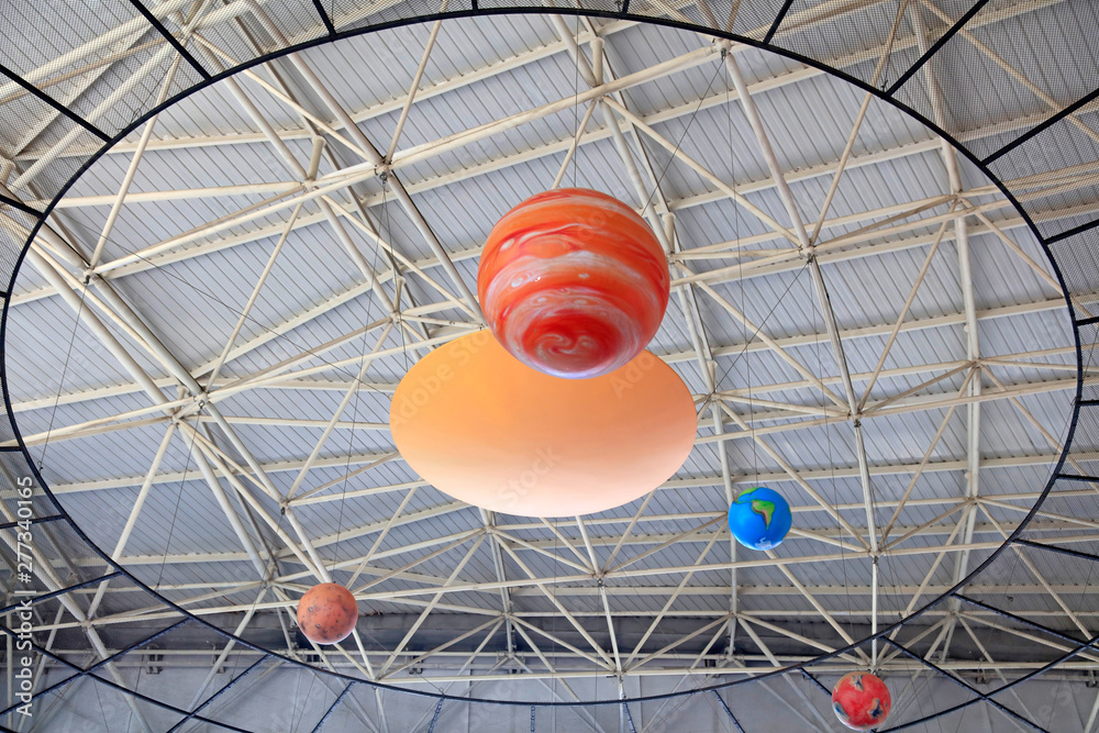 Solar system demonstration in science and Technology Museum Stock Photo ...