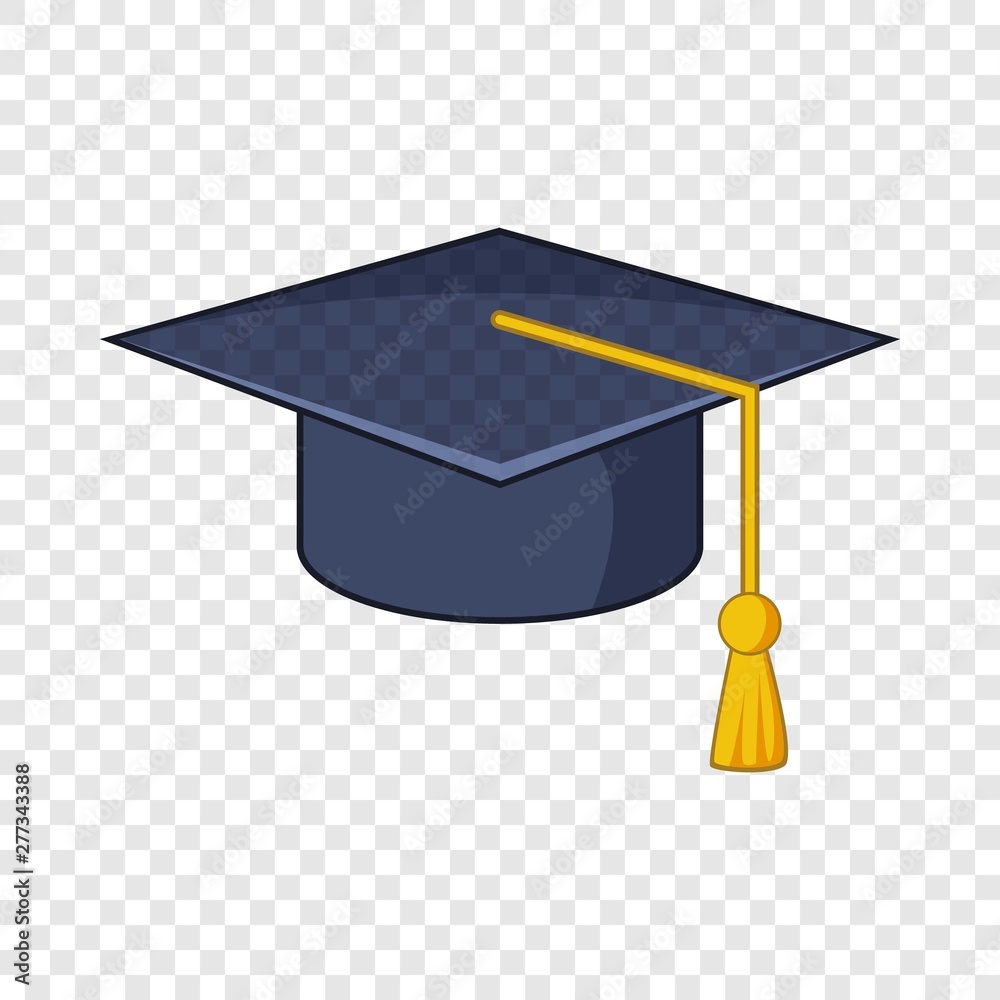Graduation hat icon. Cartoon illustration of graduation hat vector icon ...