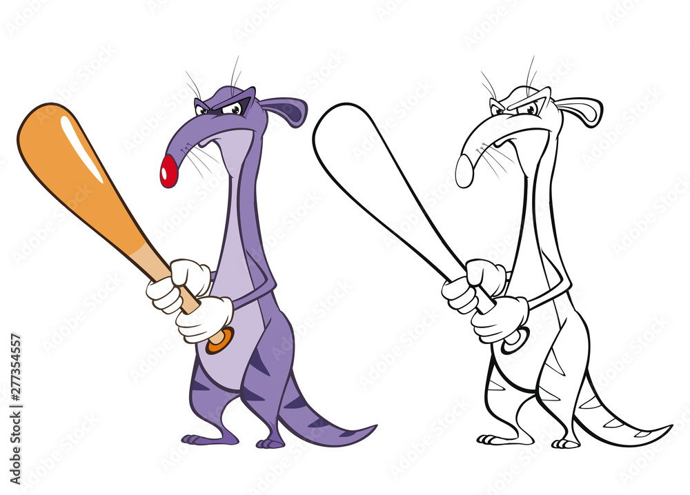 Vector Illustration of a Cute Cartoon Character Mongoose for you Design ...