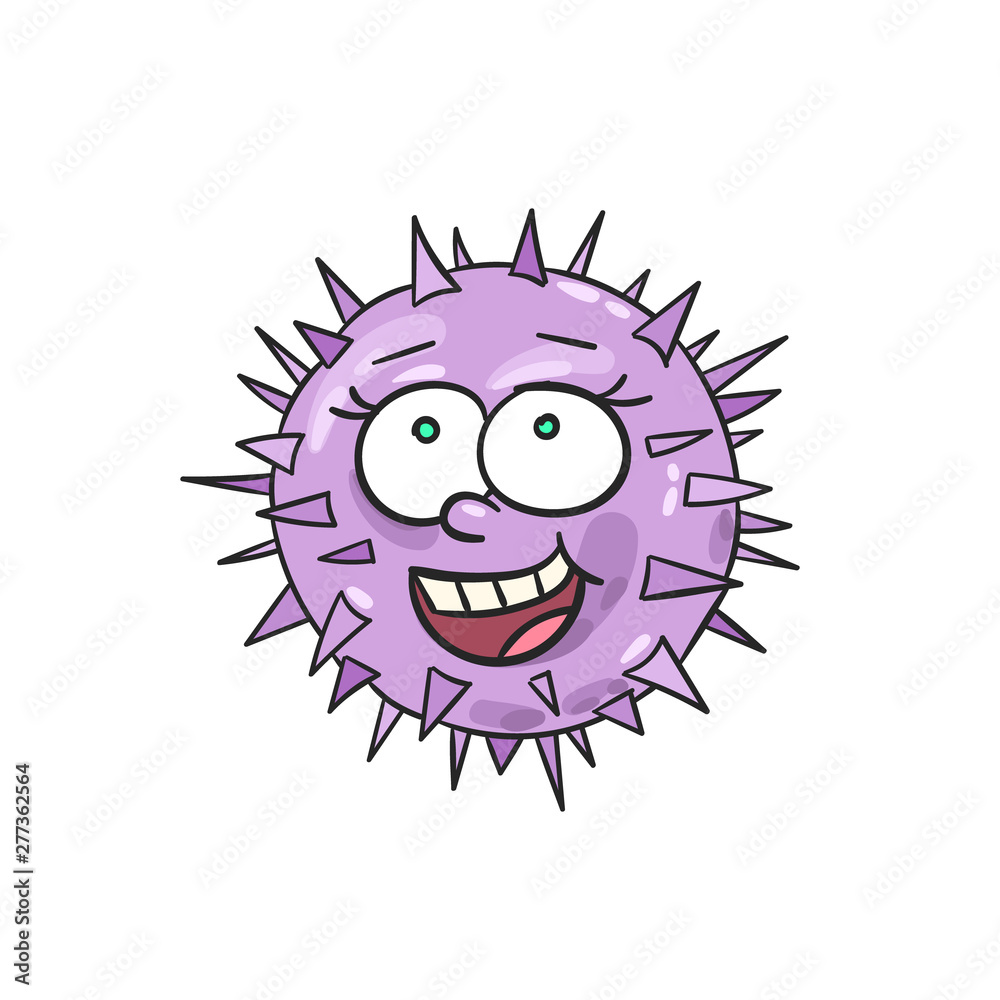 Microbe doodle. Virus sketch. Bacteria. Cell. Germ. Allergy. Disease ...